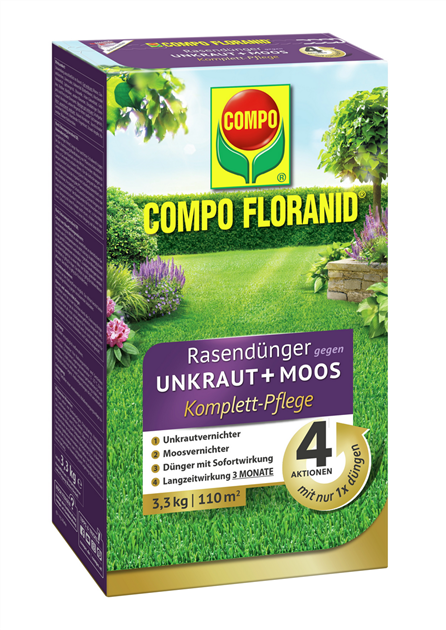 Unkraut Transparent SUBSTRAL® Rasendünger Unkraut & Moos Bleibt